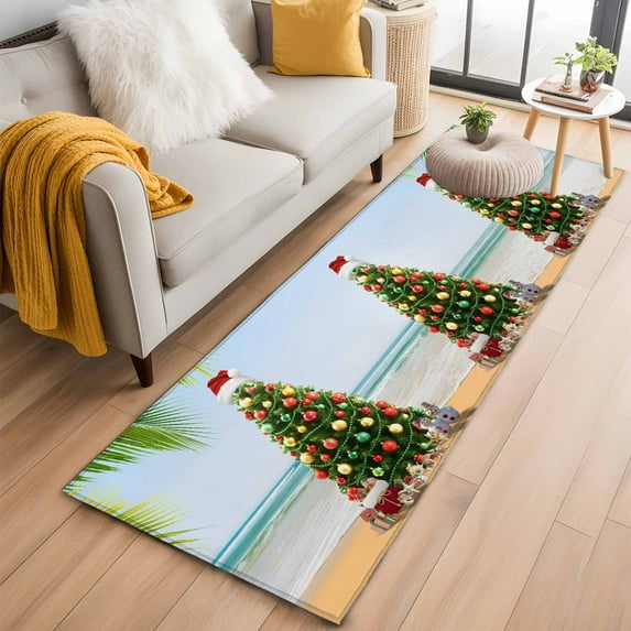 Christmas Tree Kitchen Runner Rug 2x6 Washable Runners for Hallway Non ...