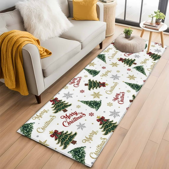 Christmas Tree Kitchen Runner Rug 2x6 Washable Runners for Hallway Non ...