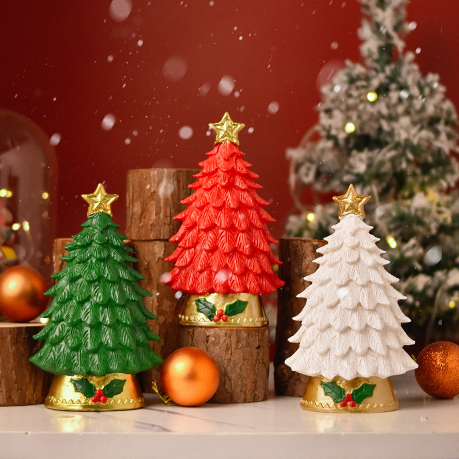 Christmas Tree with LED Lights, LED Christmas Figures for Desktop ...