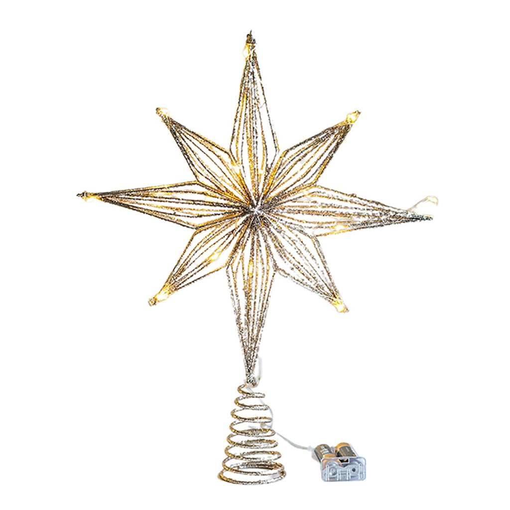 Christmas Tree LED Star Tree Toppers Battery Operated Treetop ...