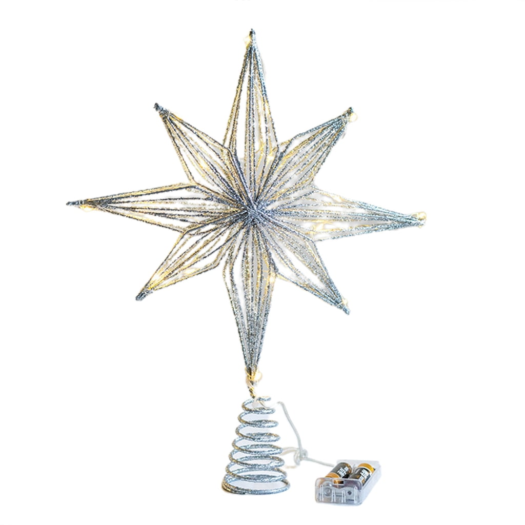 Christmas Tree LED Star Tree Toppers Battery Operated Treetop ...