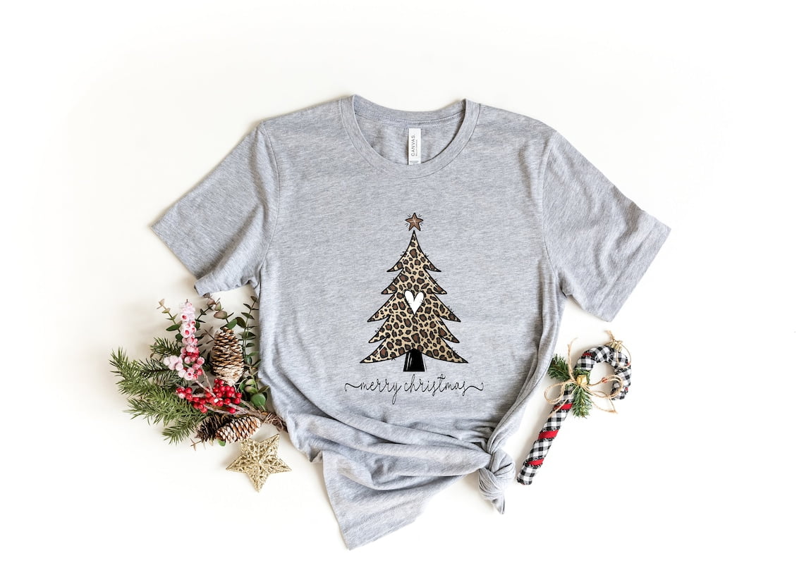 Christmas Tree Leopard T-shirt , Christmas Tree Gift For Him, Her, Full ...
