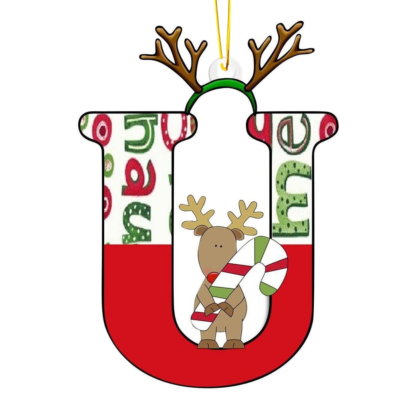 Christmas Tree Letters, 26 Letter Ornaments Christmas Tree Decorations ...