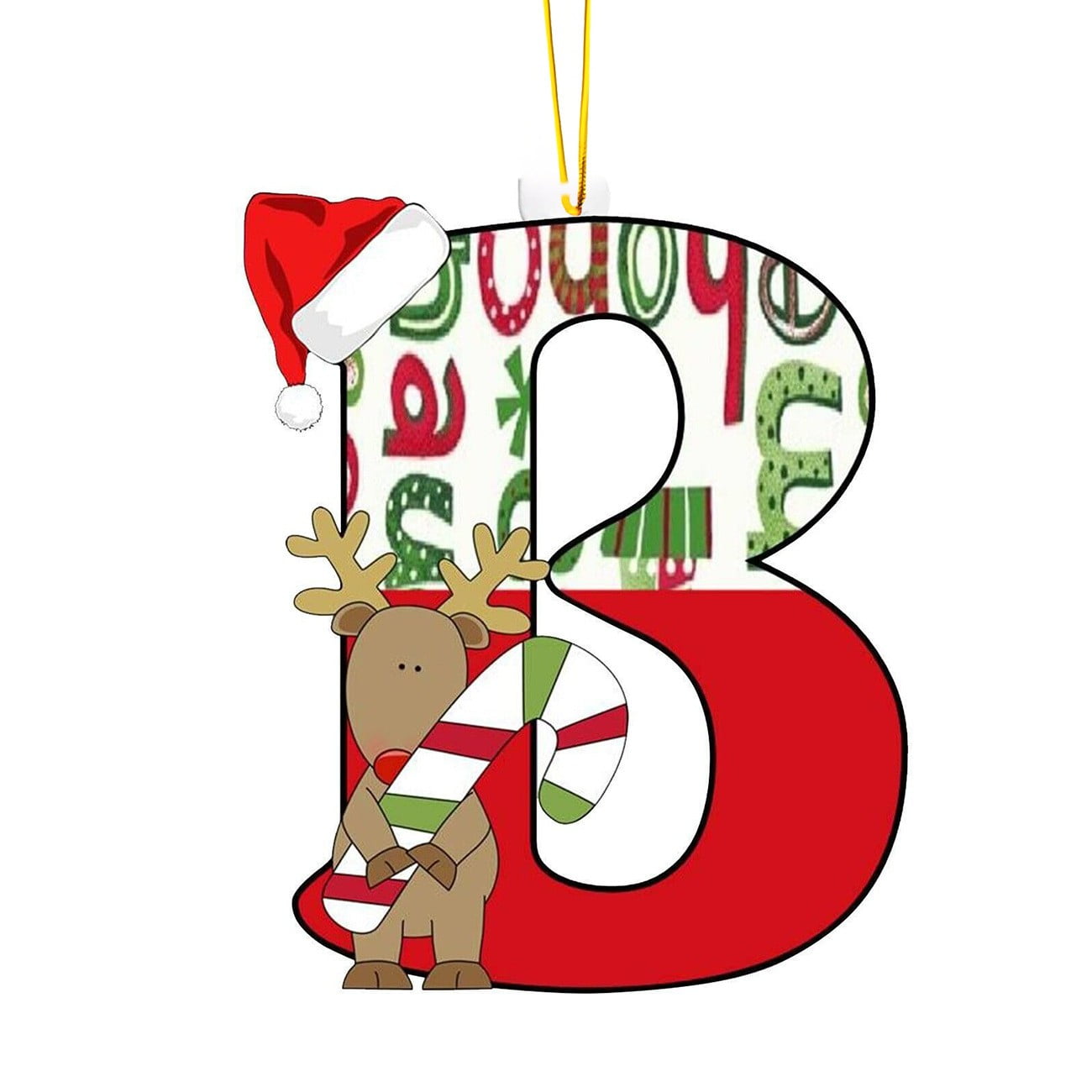 Christmas Tree Letters, 26 Letter Ornaments Christmas Tree Decorations ...