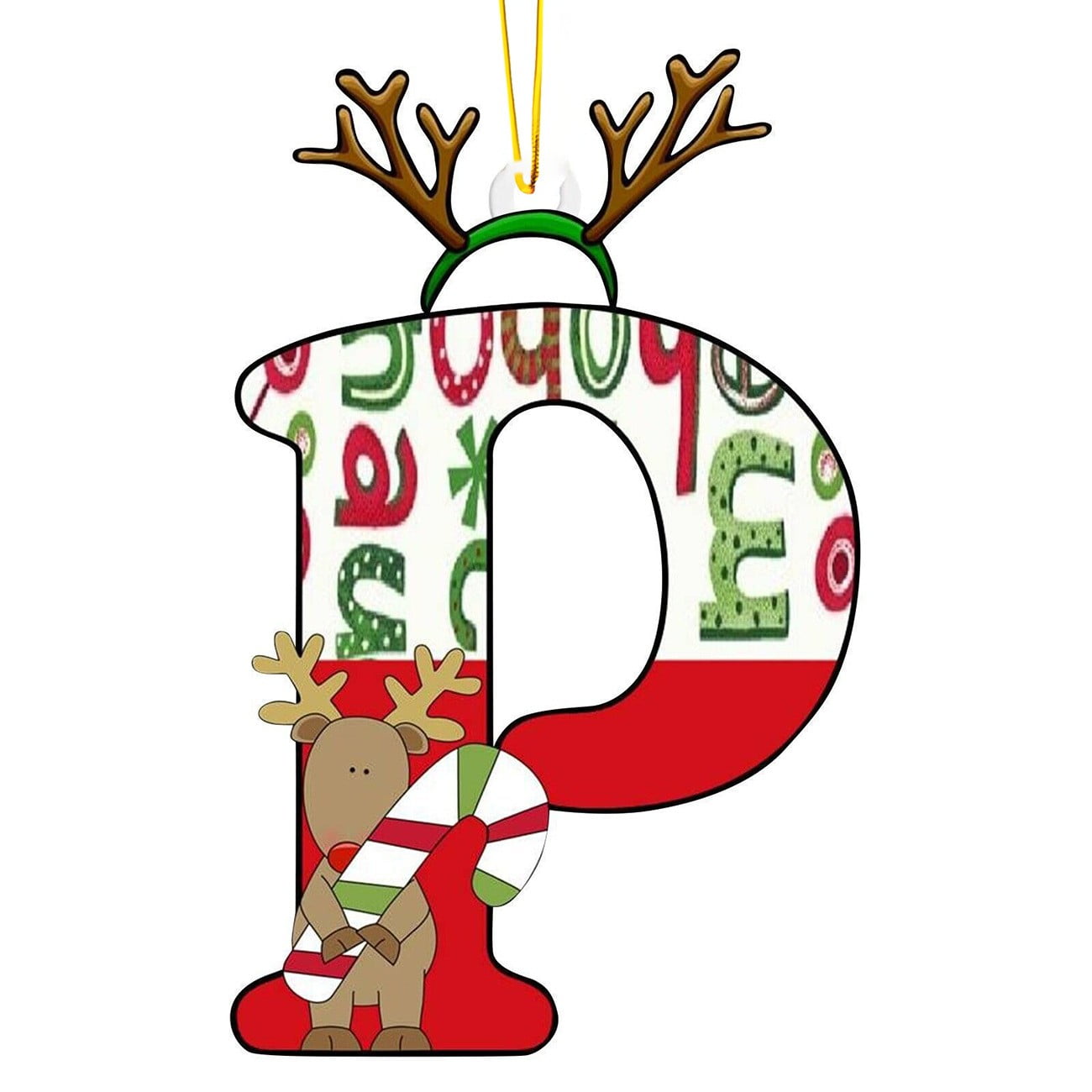 Christmas Tree Letters, 26 Letter Ornaments Christmas Tree Decorations ...