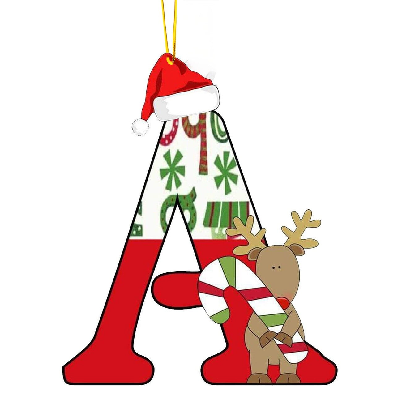 Christmas Tree Letters, 26 Letter Ornaments Christmas Tree Decorations ...