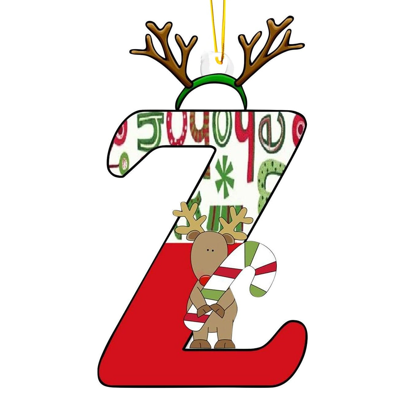 Christmas Tree Letters, 26 Letter Ornaments Christmas Tree Decorations ...