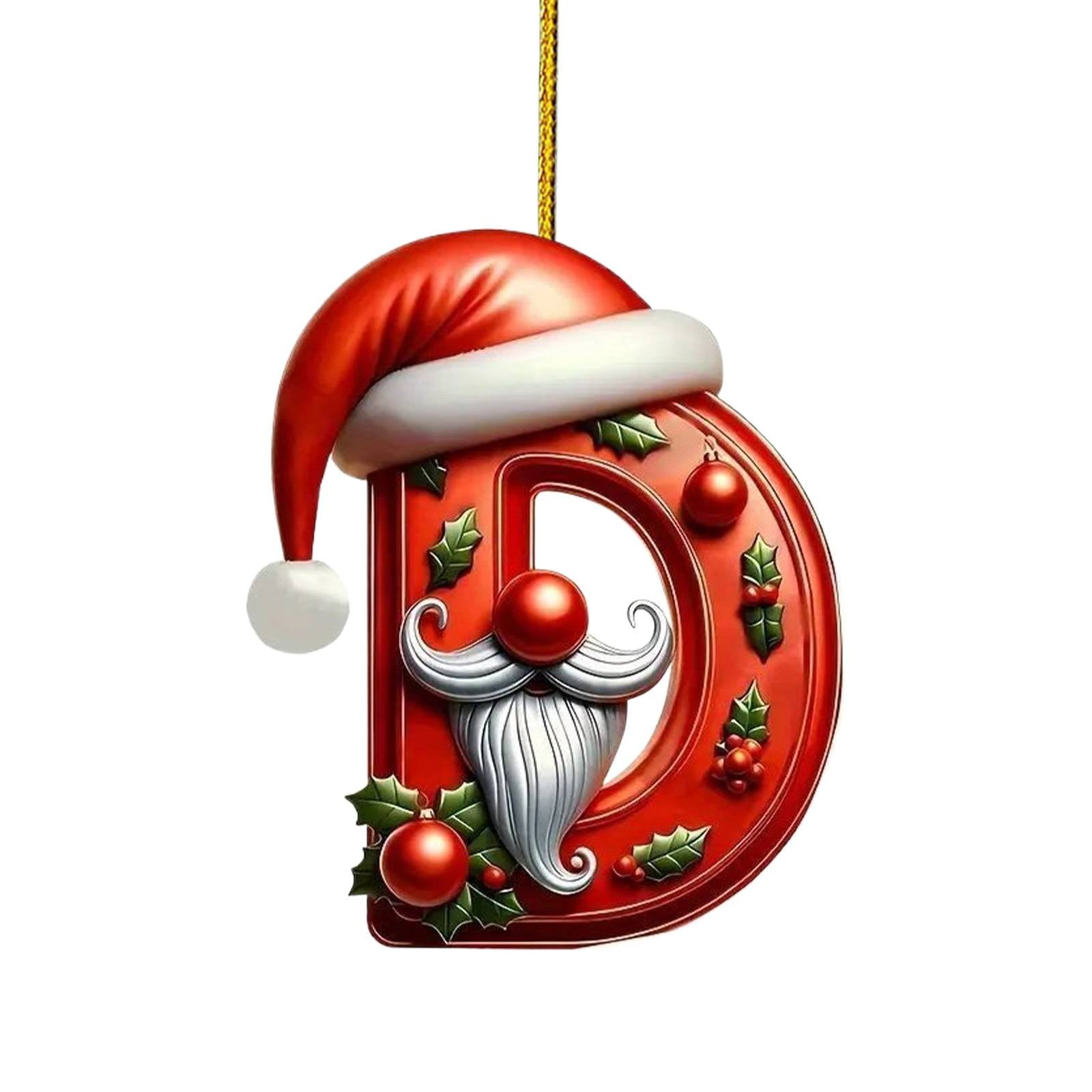 Christmas Tree Letters, A to Z Alphabet Ornaments Decorative Hanging ...