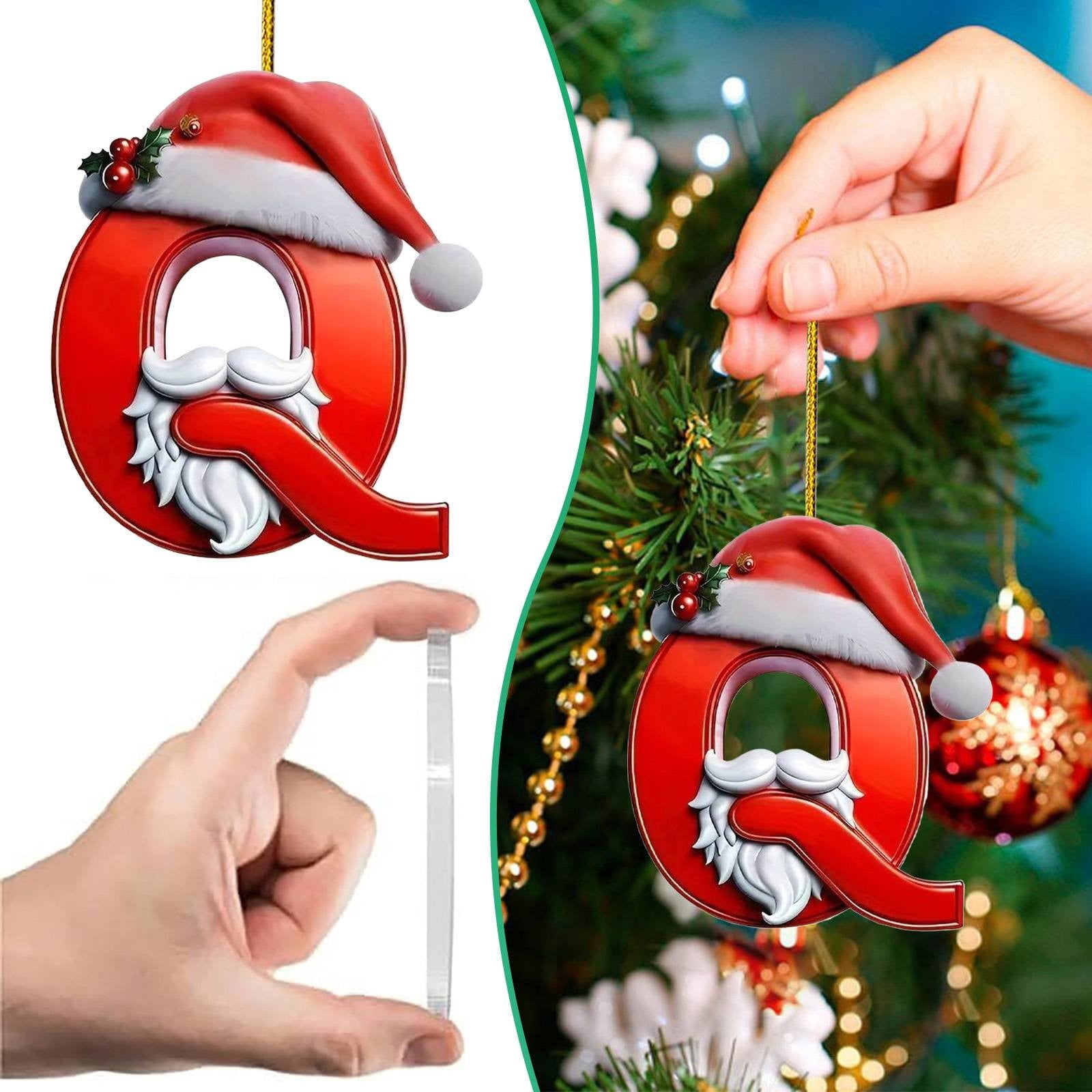 Christmas Tree Letters, A to Z Alphabet Ornaments Decorative Hanging ...
