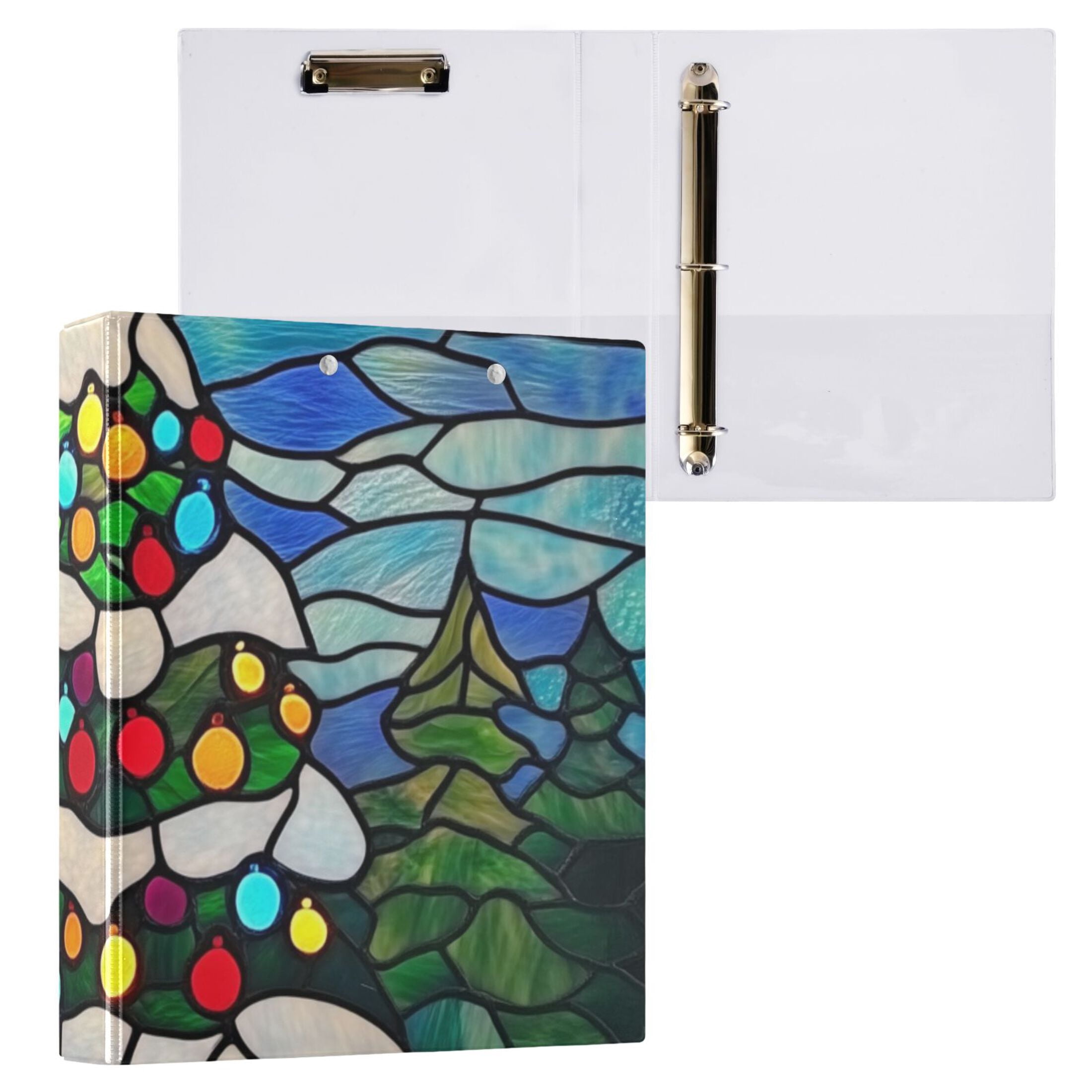 Christmas Tree Light Ball 3 Ring Binders 1.5 inch Hardcover File ...
