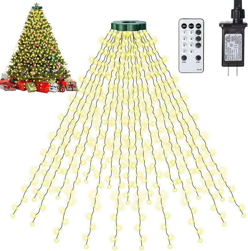 Christmas Tree Lights - 480 LEDs 9.8FT x 16 String Lights with Memory ...