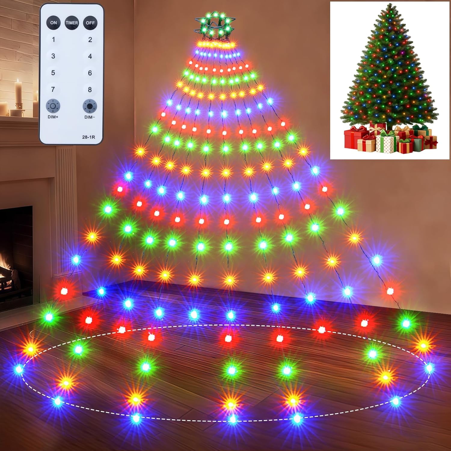 Christmas Tree Lights Christmas Lights Outdoor Indoor Multicolor 400Led ...