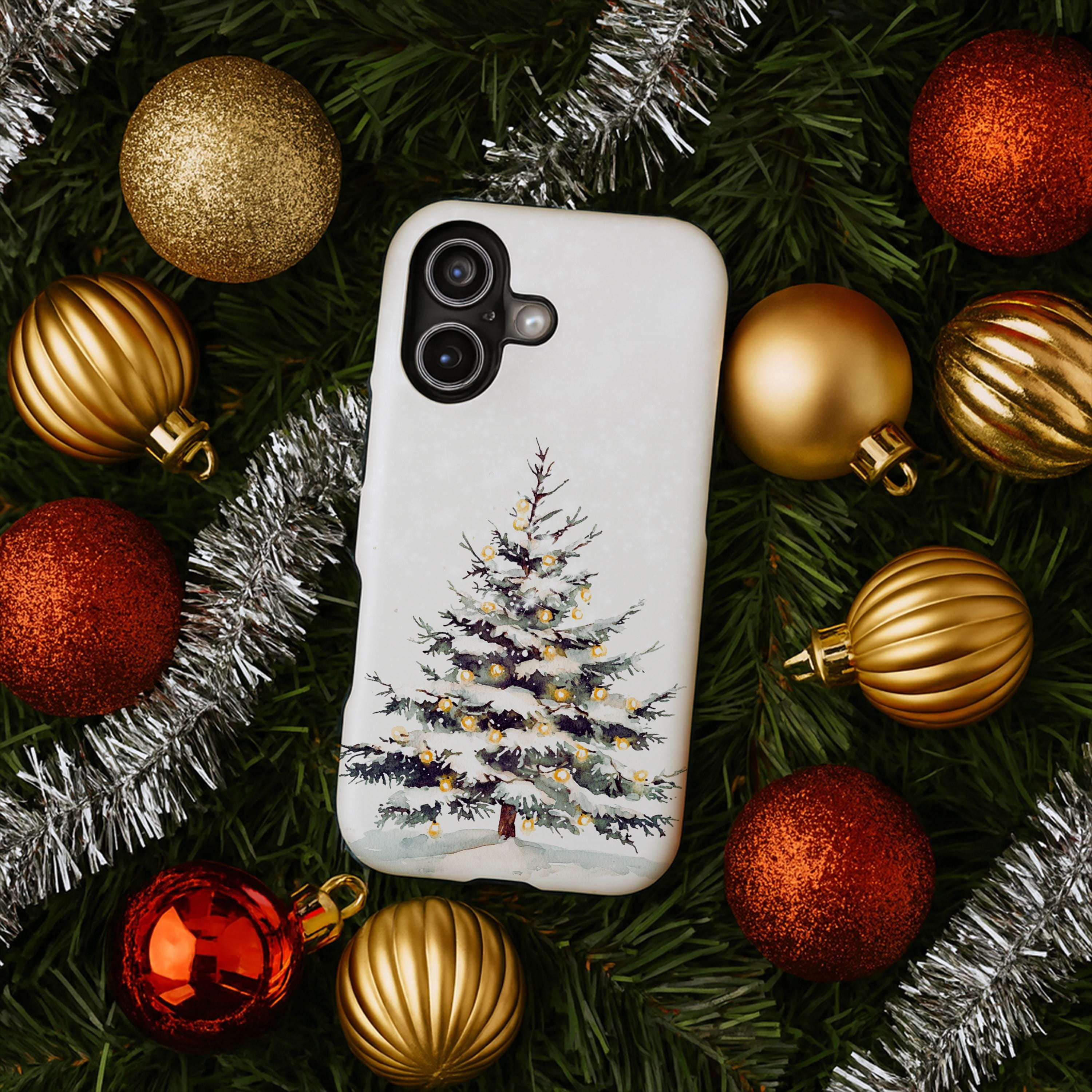 Christmas Tree Lights Festive Glow Holiday Phone Case with iPhone 17 ...