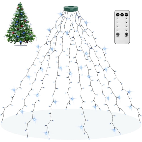 Christmas Tree Lights String, 200LED Christmas Lights for Tree with 8 ...