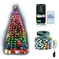 Christmas Tree Lights with Ring, 10 Strings 200 LED 9.8ft Xmas String ...