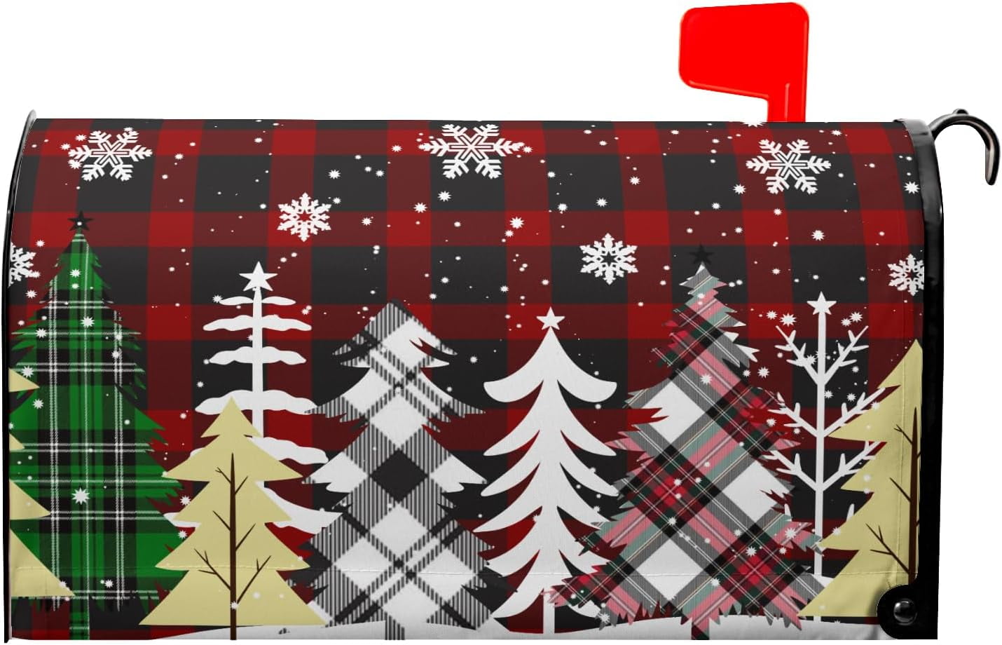 Christmas Tree Magnetic Mailbox Cover Standard Size 21x18 Inch Winter ...