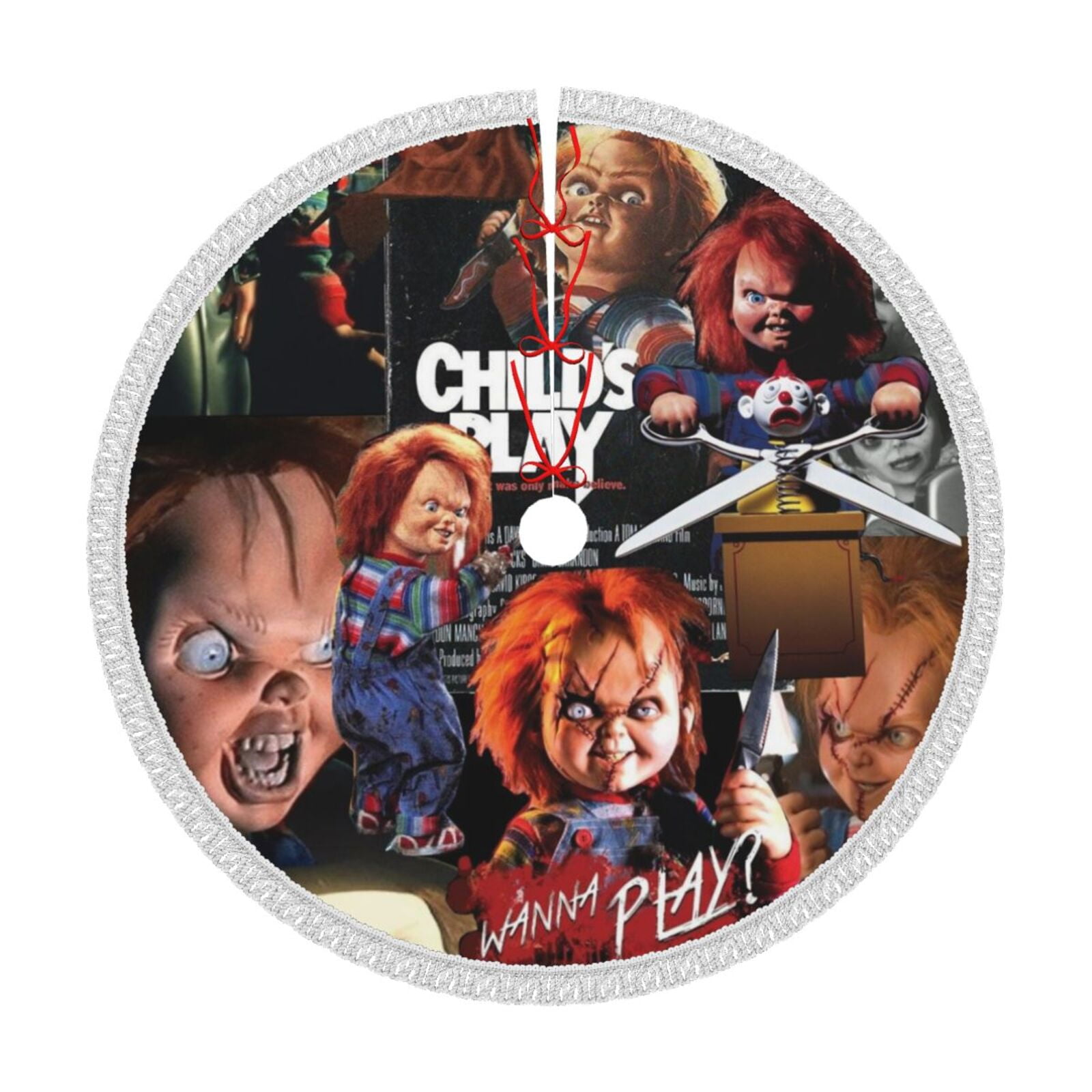Christmas Tree Mat Chucky Tree Skirt Xmas Decorative for Holiday Party ...