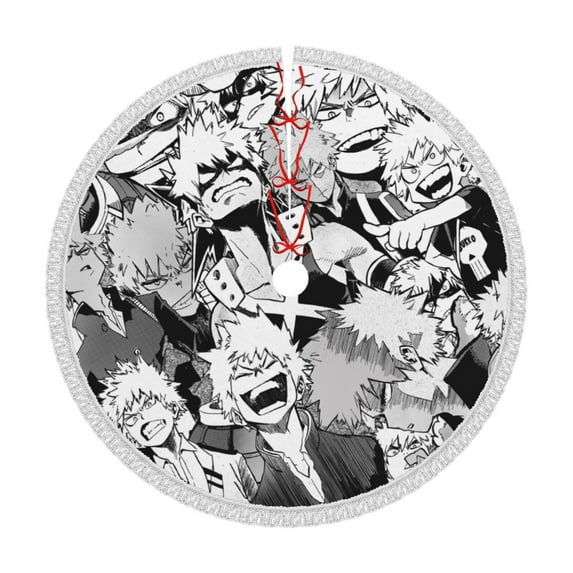 Christmas Tree Mat My Hero Academia Katsuki Bakugo Collage Tree Skirt ...