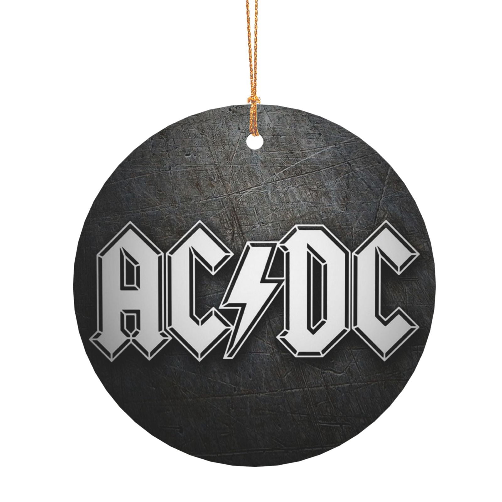 Christmas Tree Metal Round Pendant Double Sided Image, Ac/Dc 6 ...