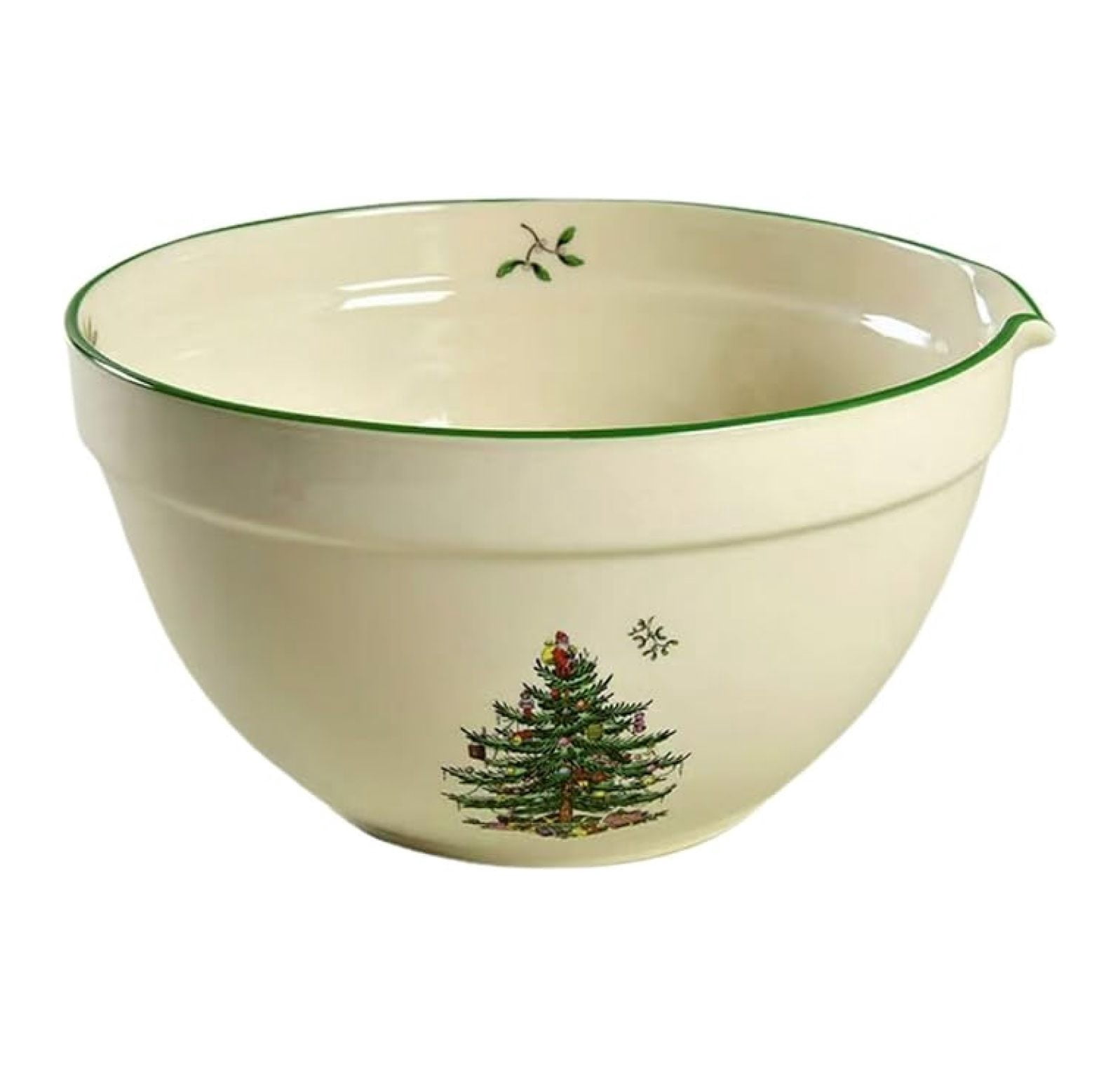 Christmas Tree Mixing Bowl with Spout, 2-Quart Batter Bowl, 9-Inch ...
