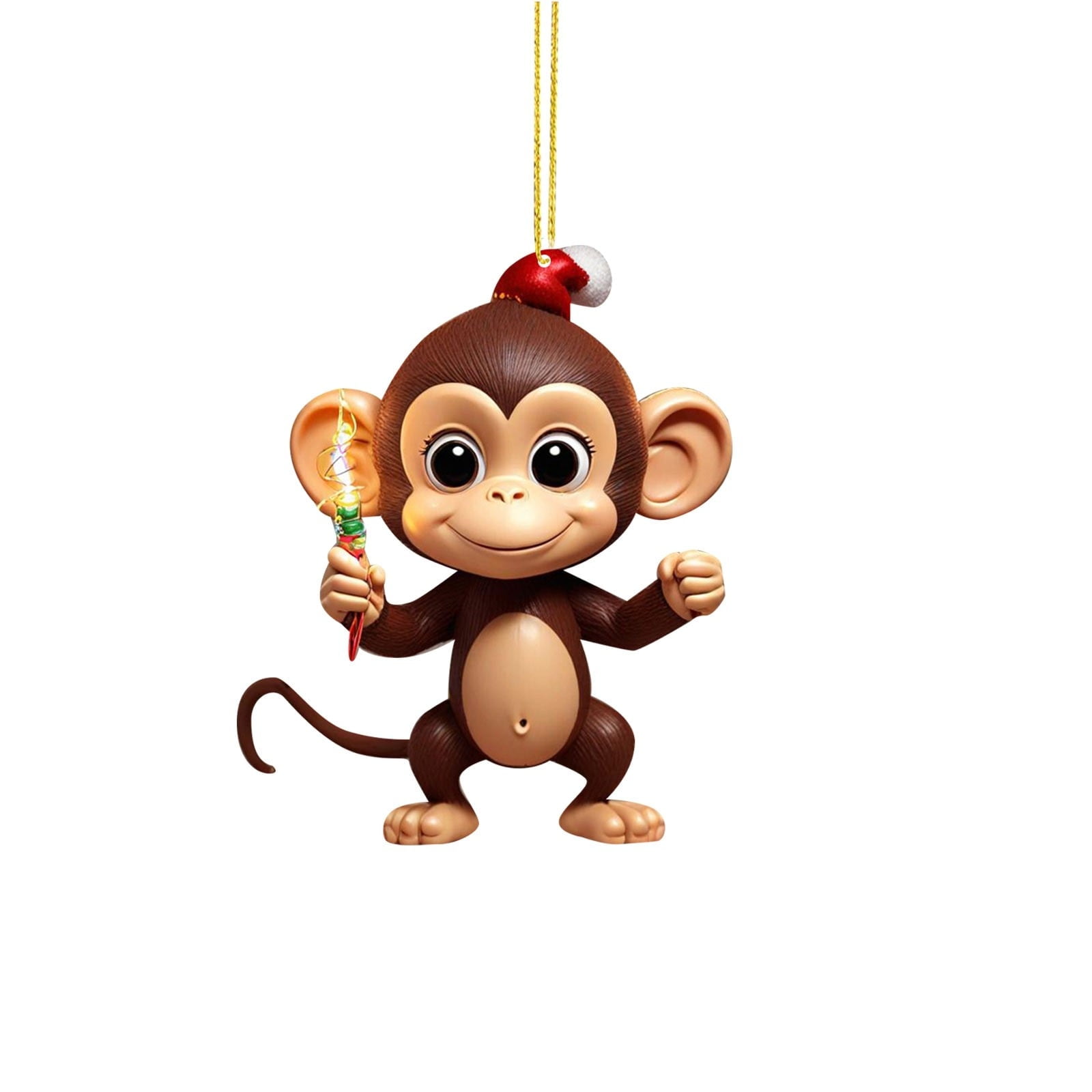 Christmas Tree Monkey Book Stacking Ornament Elegant Holiday Decoration ...