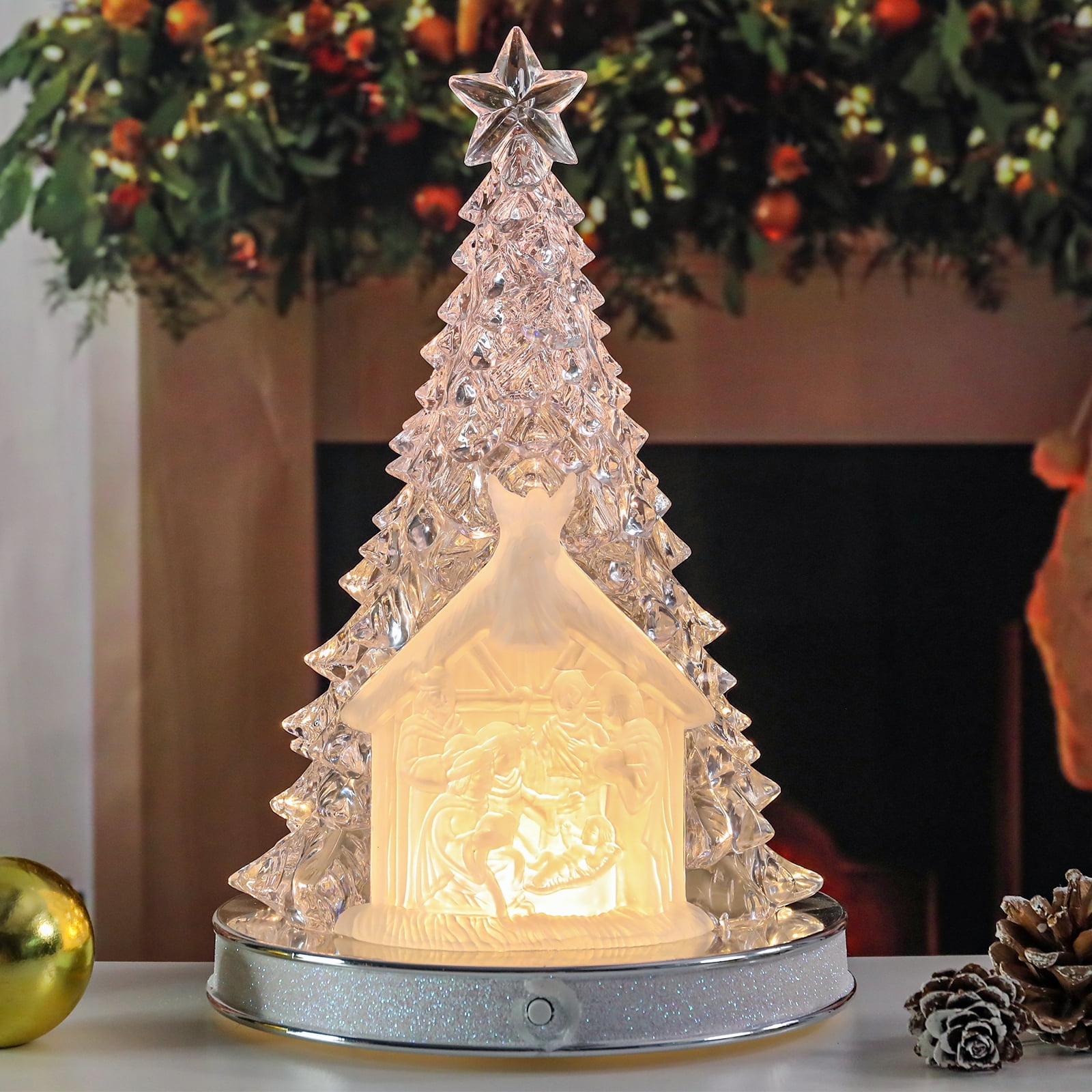 Christmas Tree Nativity-LED Light Christmas Tree Christmas tree house ...