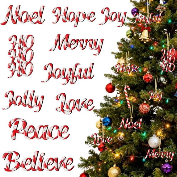 Christmas Tree Ornament Decoration,10Pcs Christmas Tree Pendant, Red ...