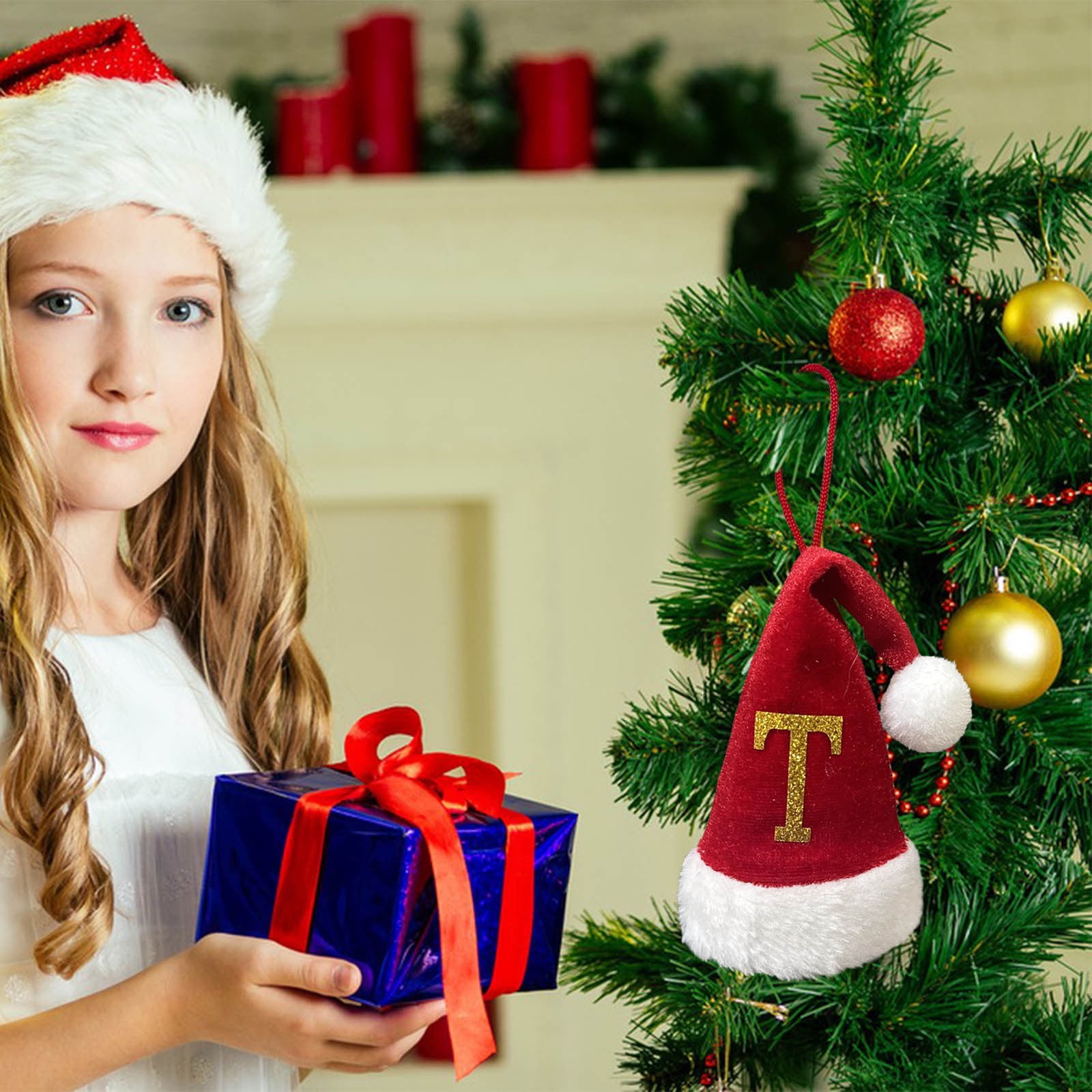 Christmas Tree Ornament Pendant | 26 Letter Alphabet Design ...