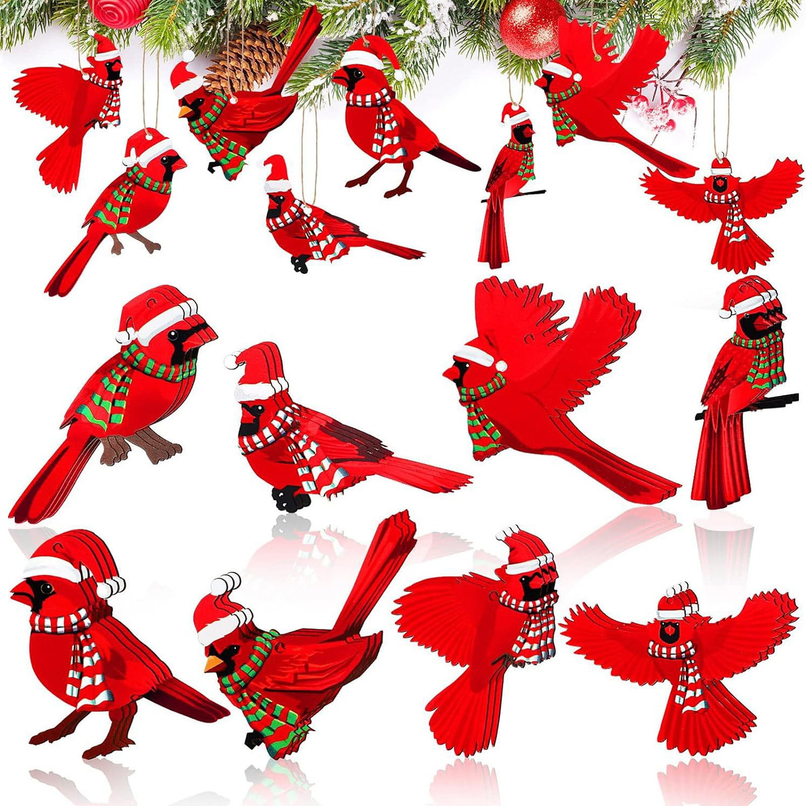 Christmas Tree Ornaments 24-Piece Parrot Christmas Tree Ornaments ...