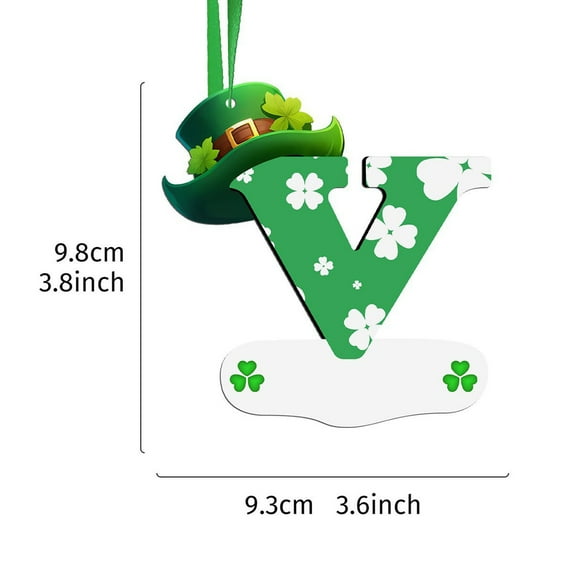 Christmas Tree Ornaments,26 English Letter Christmas Hat Pendant,V,Free ...