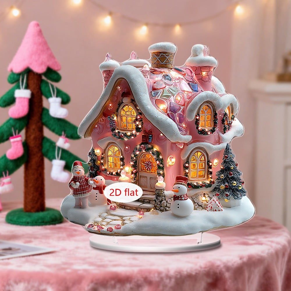 Christmas Tree Ornaments 2D Flat Holiday Decorations Set for Home Party ...