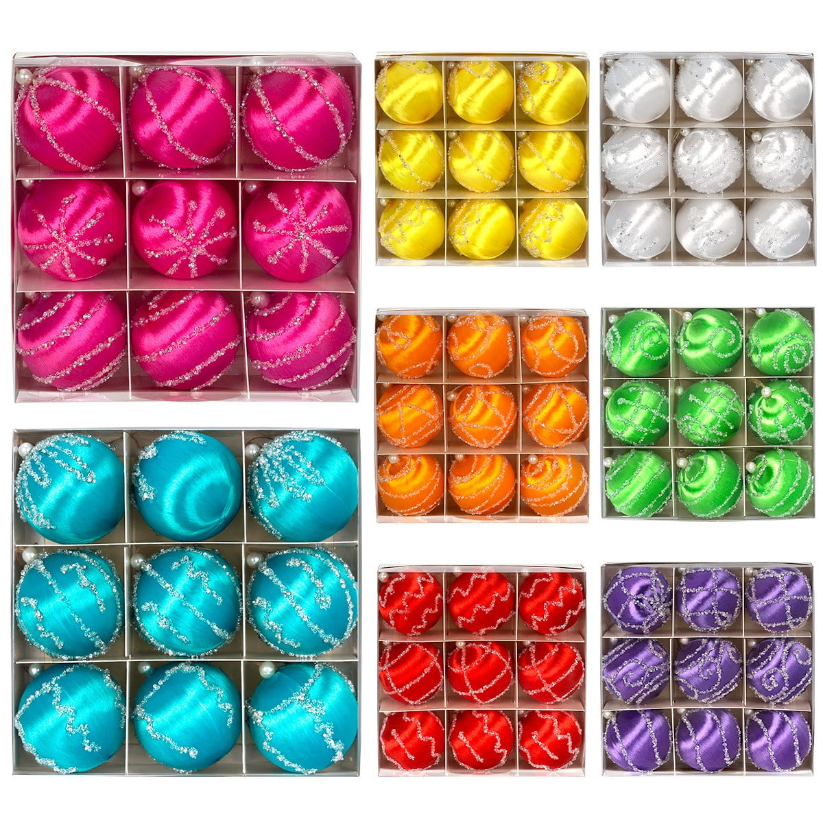 Christmas Tree Ornaments, Flocking Christmas Ball, Red Painted Velvet ...