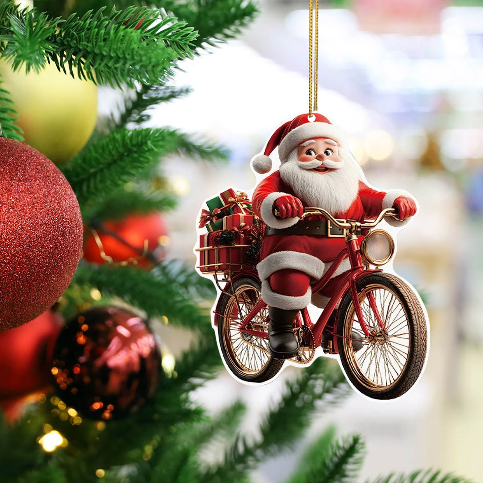 Christmas Tree Ornaments Funny Cartoon Santa Claus Designs Xmas Tree ...