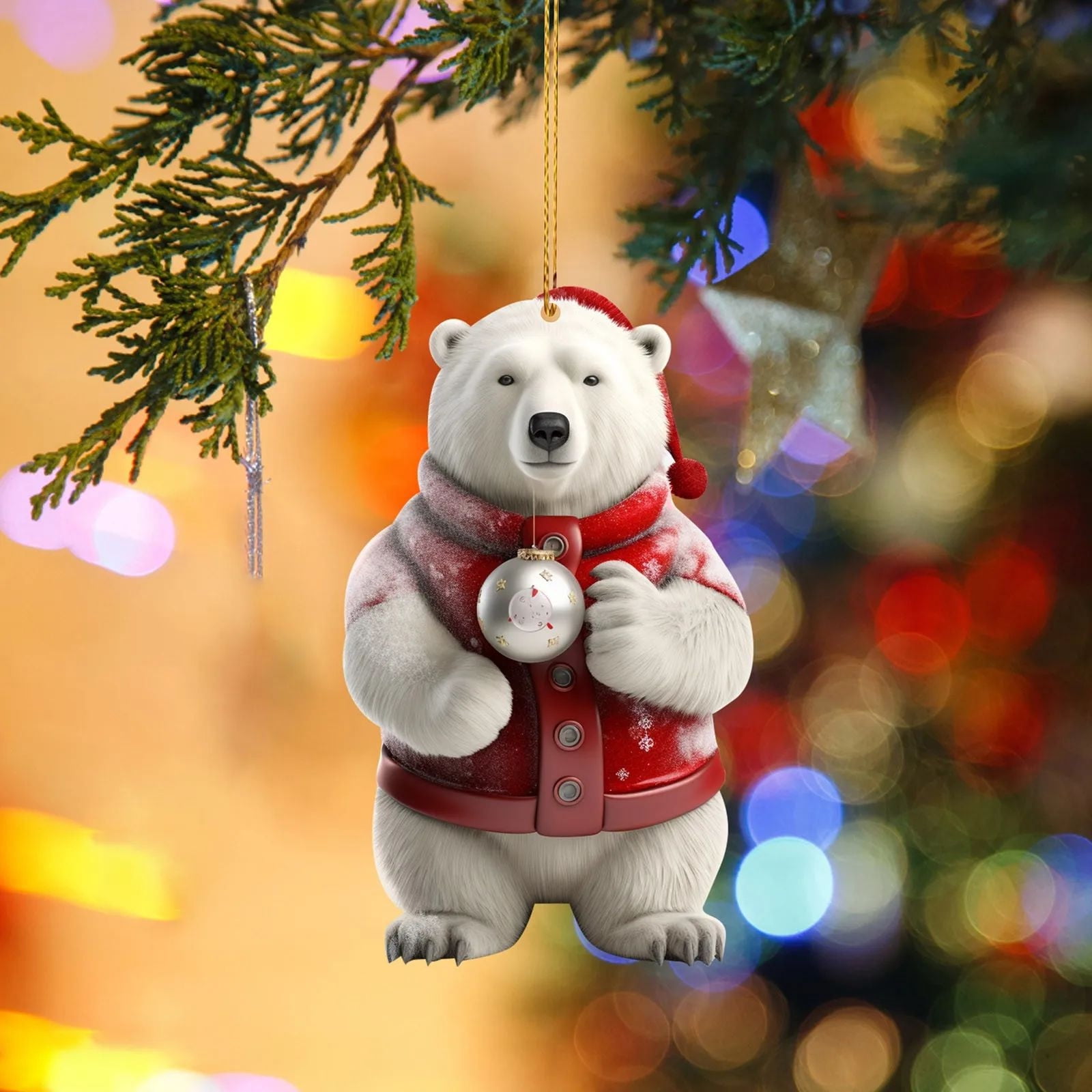 Christmas Tree Ornaments Hwkond Home Decorations Cute Bear Christmas ...
