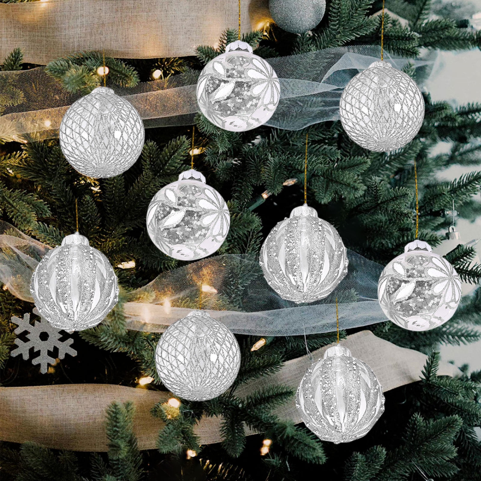 Christmas Tree Ornaments, Plastic Christmas Balls, Painted Shaped ...