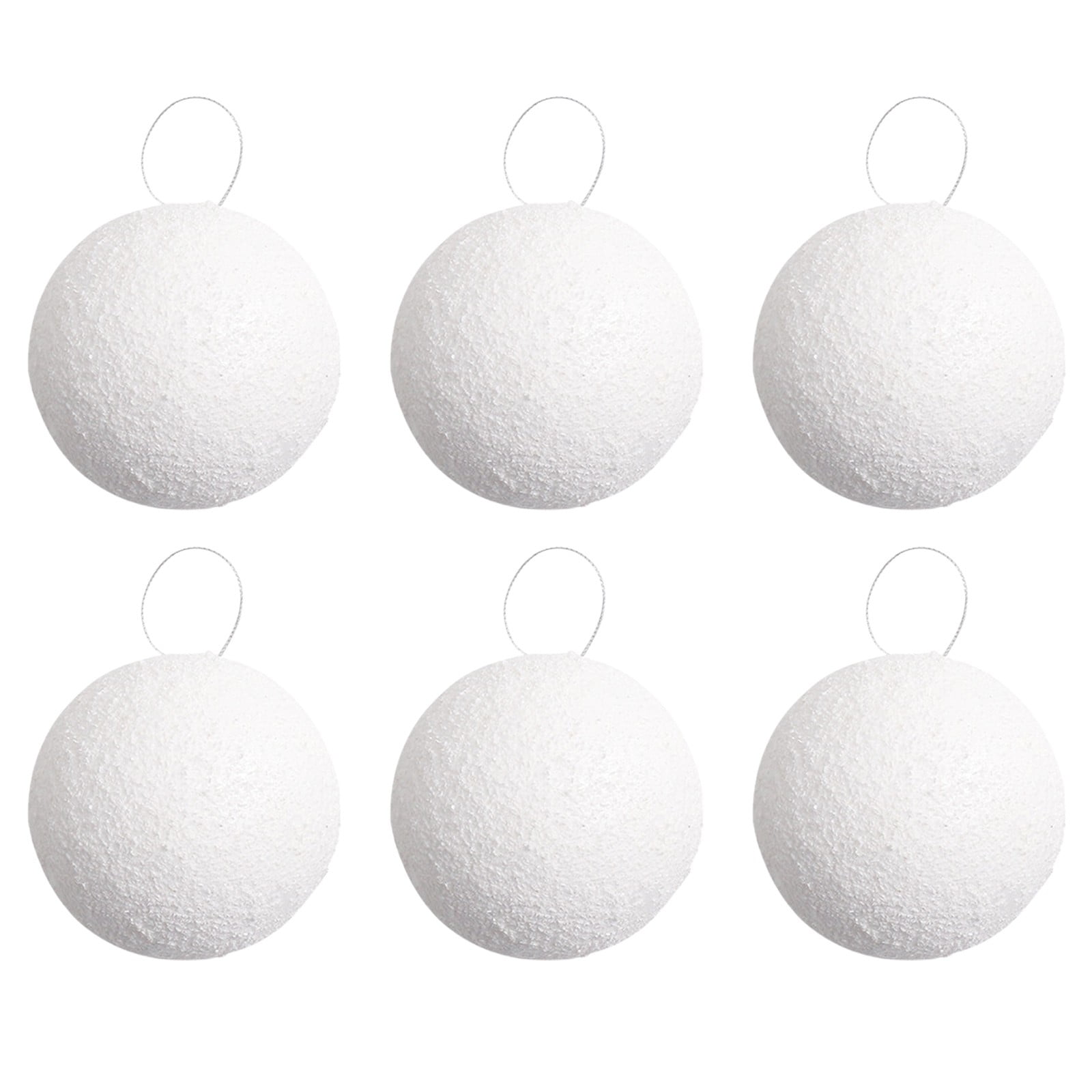 Christmas Tree Ornaments Snowballs Pure White Holiday Decor for Wedding ...