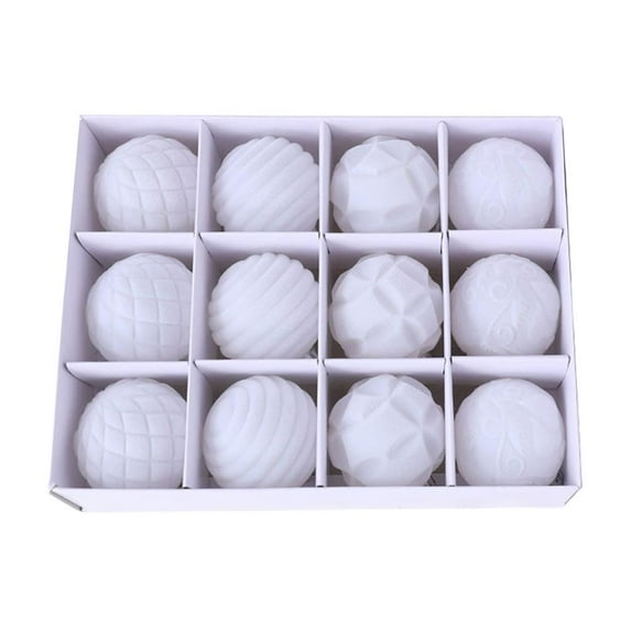 Christmas Tree Ornaments Velvet Balls, 12 pcs Flocked Ball Ornament ...
