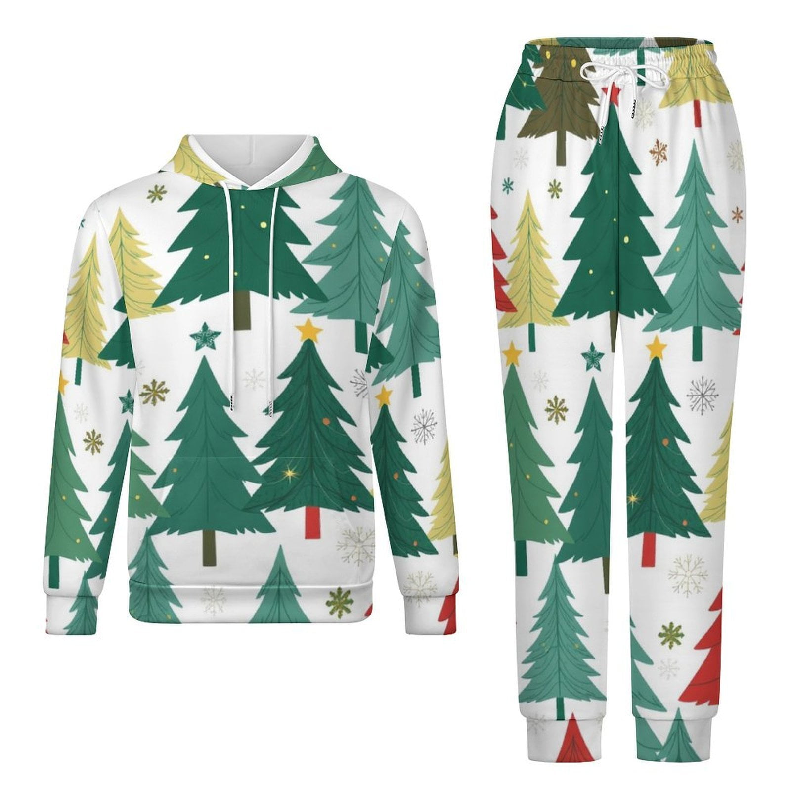 Christmas Tree Pattern(2) Hoodie And Pants Set Tracksuit Men Women ...