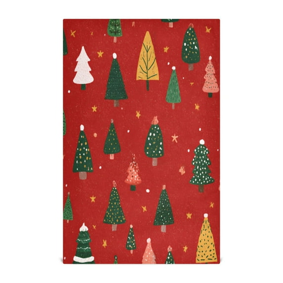 Christmas Tree Pattern Kitchen Towels Dishcloth Decorative Waffle ...