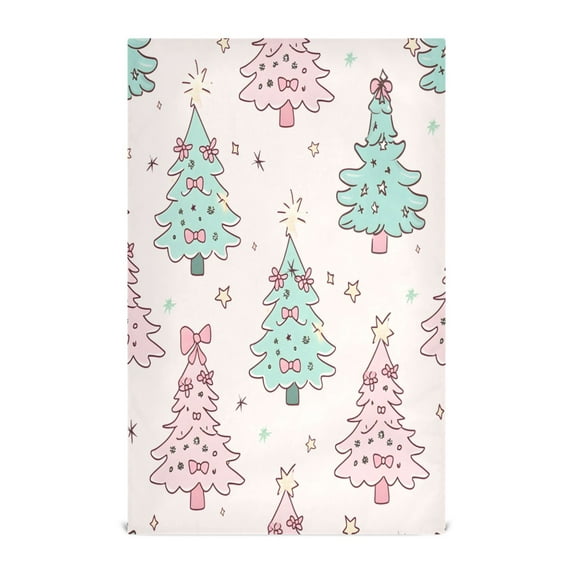 Christmas Tree Pattern Kitchen Towels Dishcloth Decorative Waffle ...
