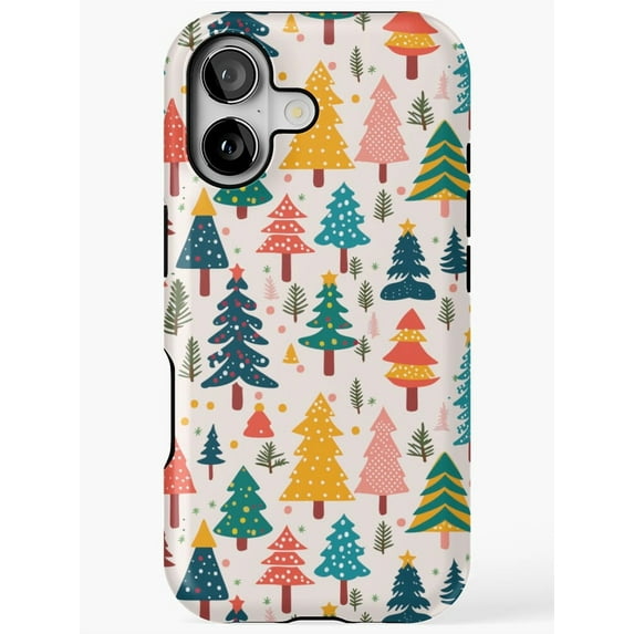 Christmas Tree Pattern Phone Case for iPhone 17 16 15 14 13 12 11 Pro ...