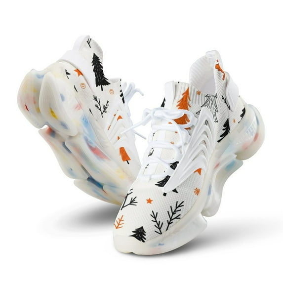 Christmas Tree Pattern Seamless Design Walking Shoes for Men Woman ...