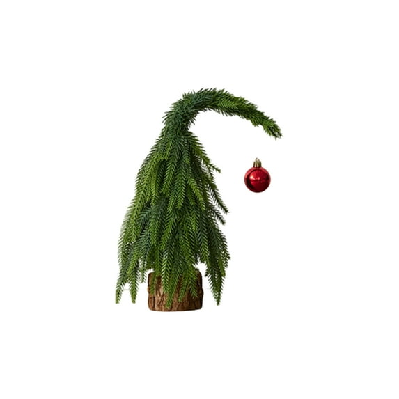 Christmas Tree Pe Crooked Neck Decoration Package Simulated Small Tree ...
