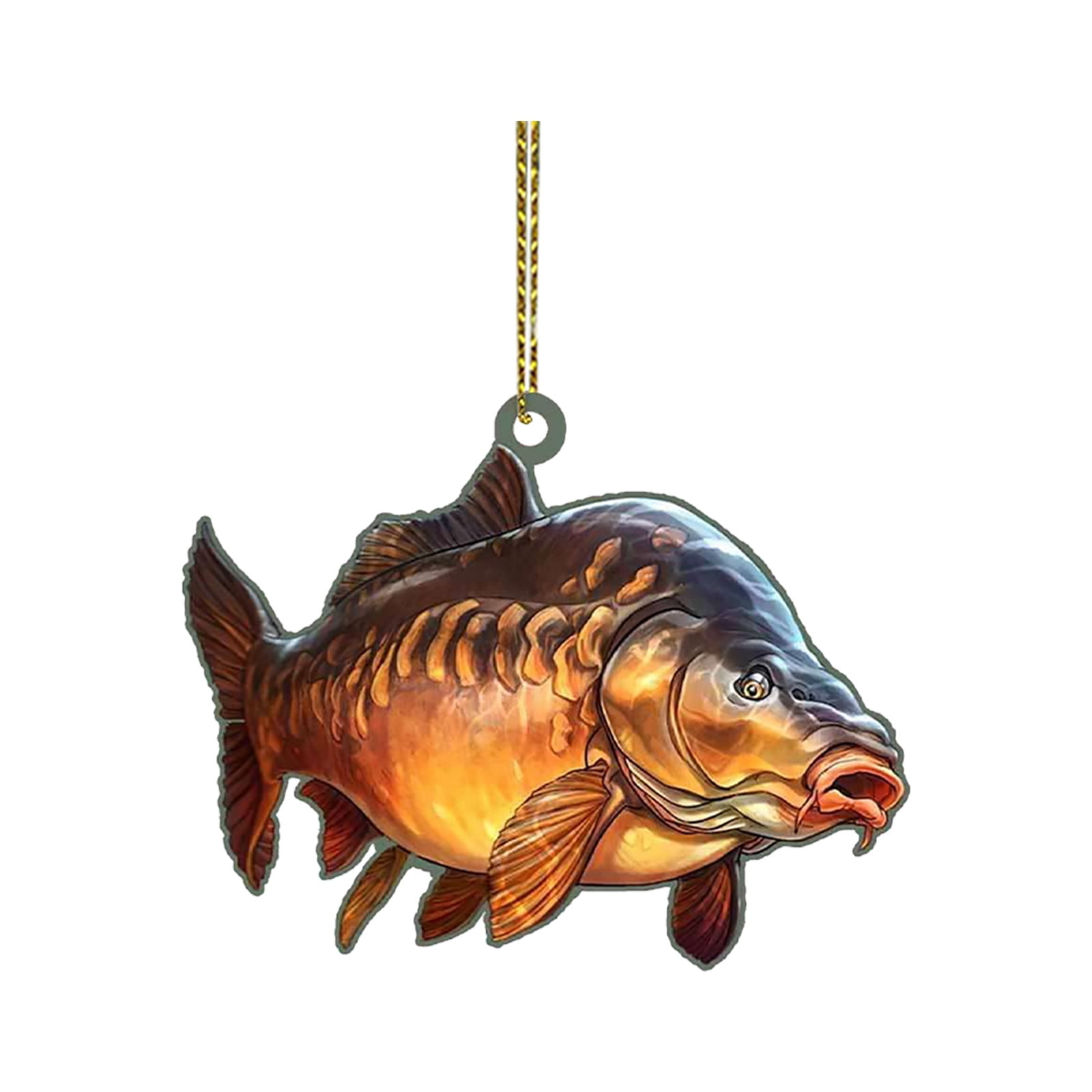 Christmas Tree Pendant Fish Decoration - Personalized Green Bass Fish ...