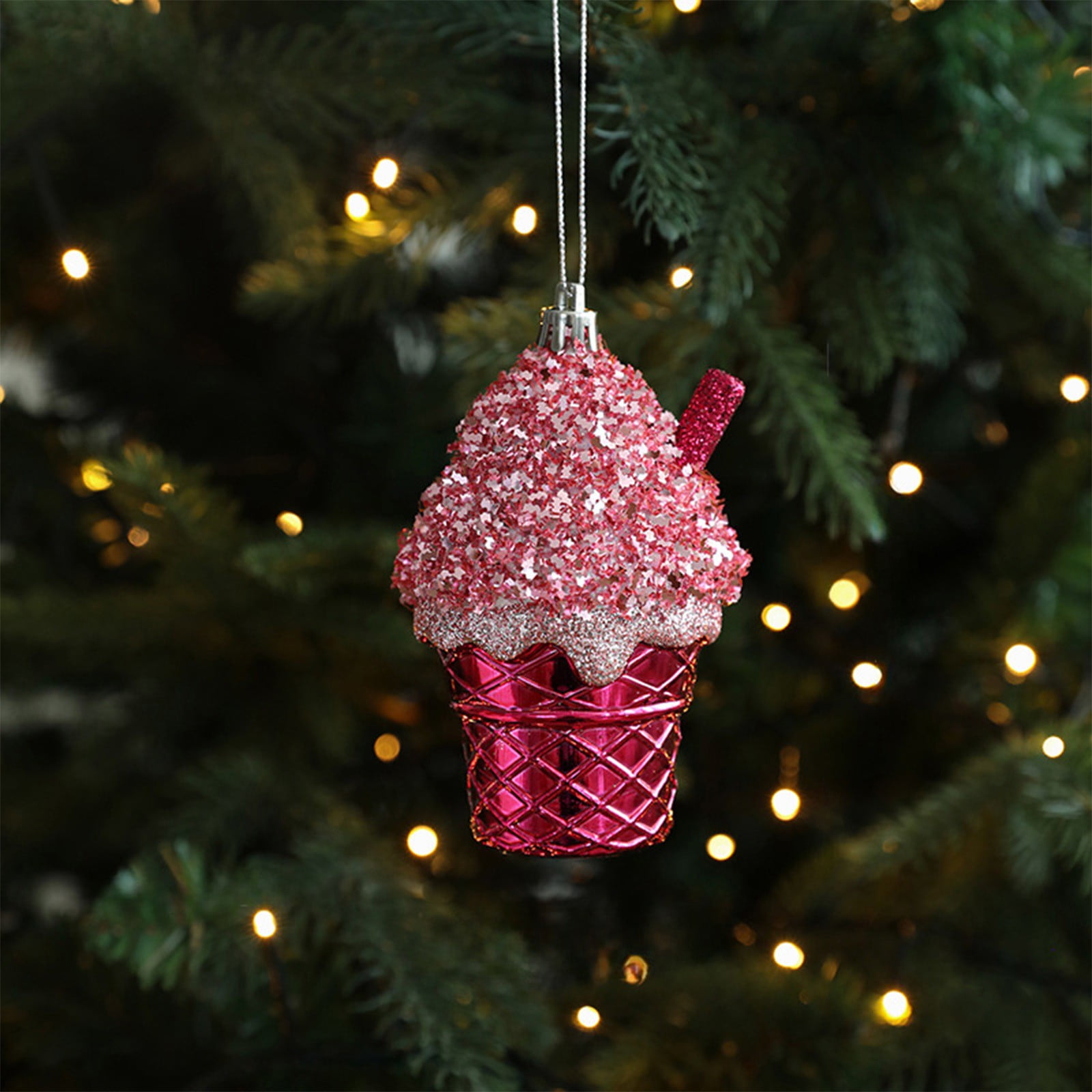 Christmas Tree Pendant Ornament - Festive Plastic Holiday Decoration ...