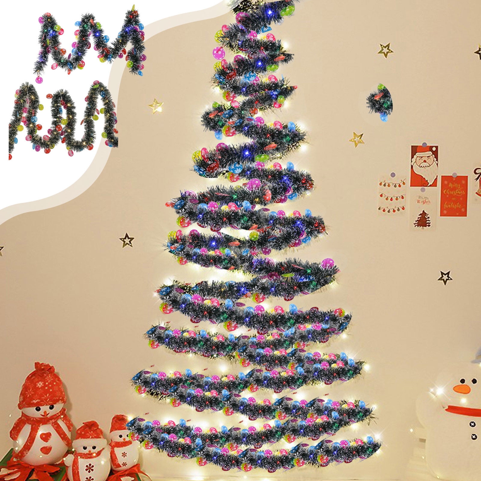 Christmas Tree Pendant Pull Flower Ribbon with 3 Meters LED Strips ...