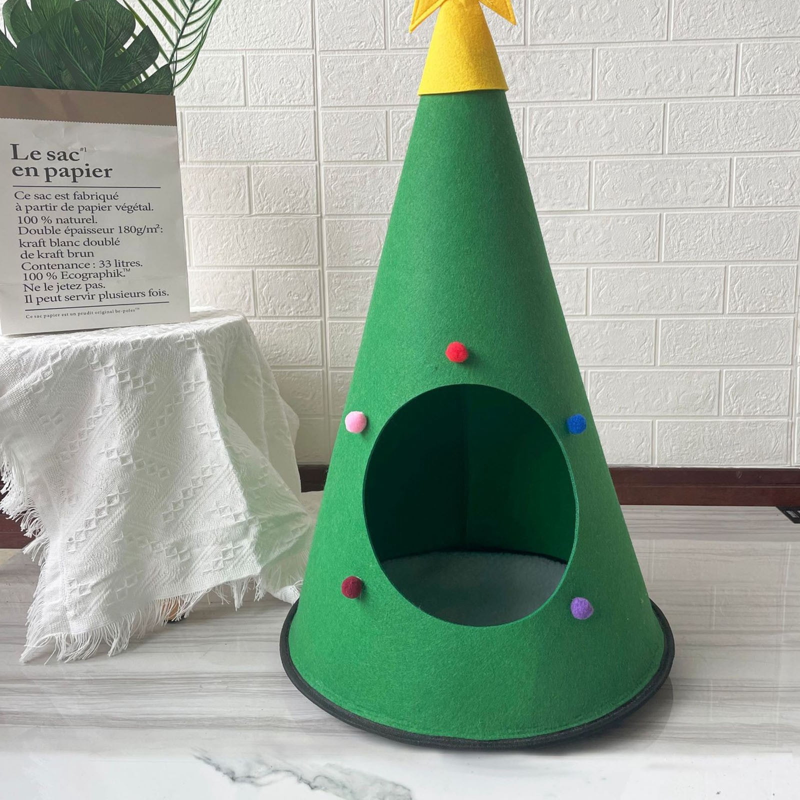 Christmas Tree Pet Bed, Winter Cat Cave, Christmas Pet Tent Christmas ...