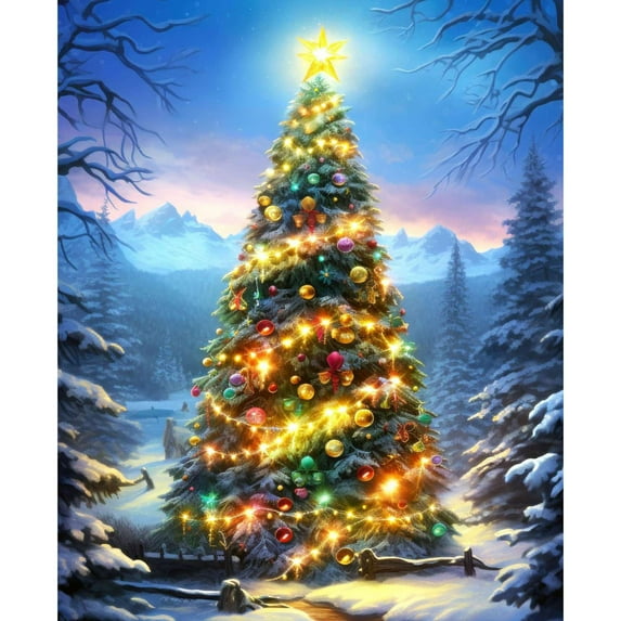 Christmas Tree Picture Set Christmas Art Set Beginner Diys Full Drill ...
