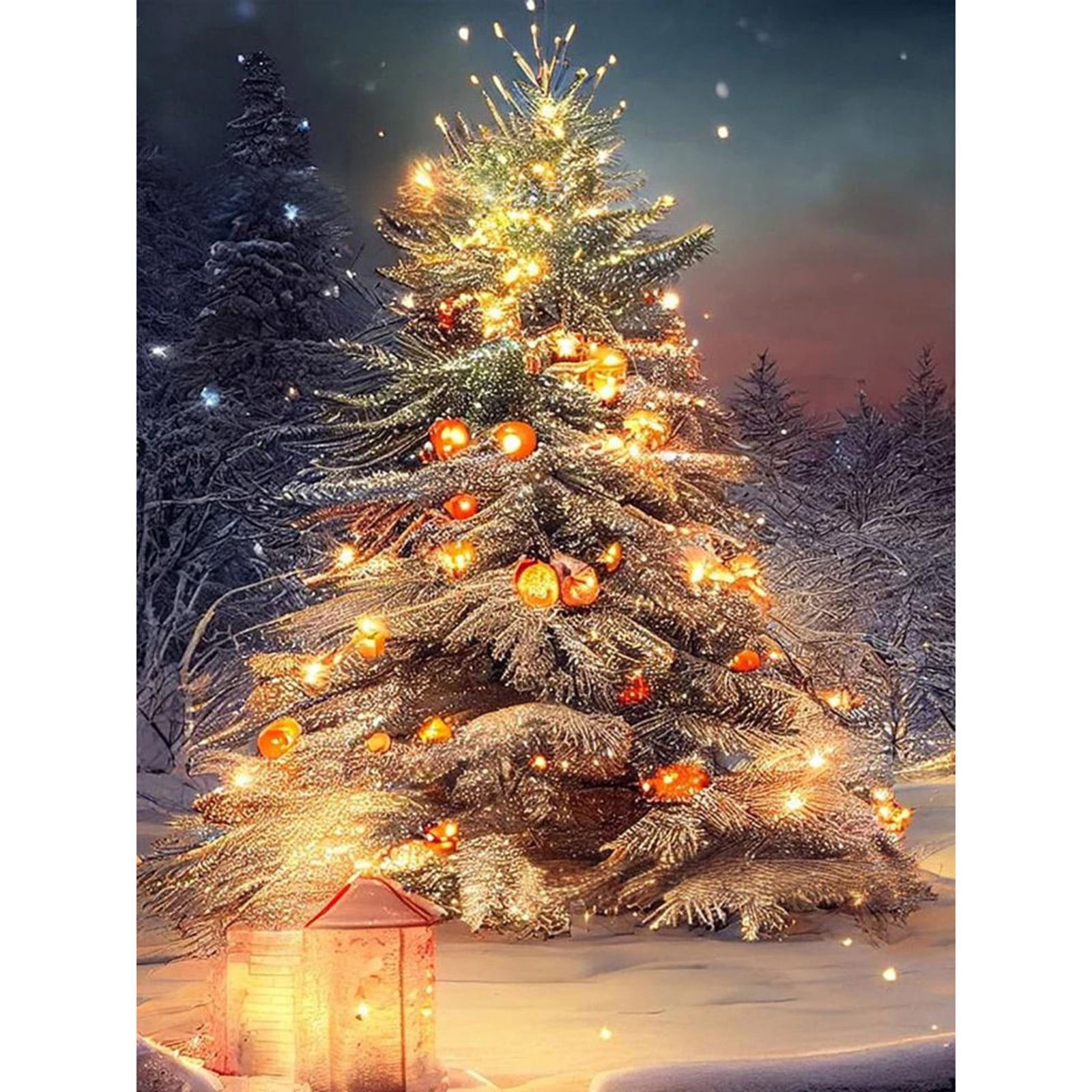 Christmas Tree Picture Set Christmas Art Set Diys Full Round Drill ...