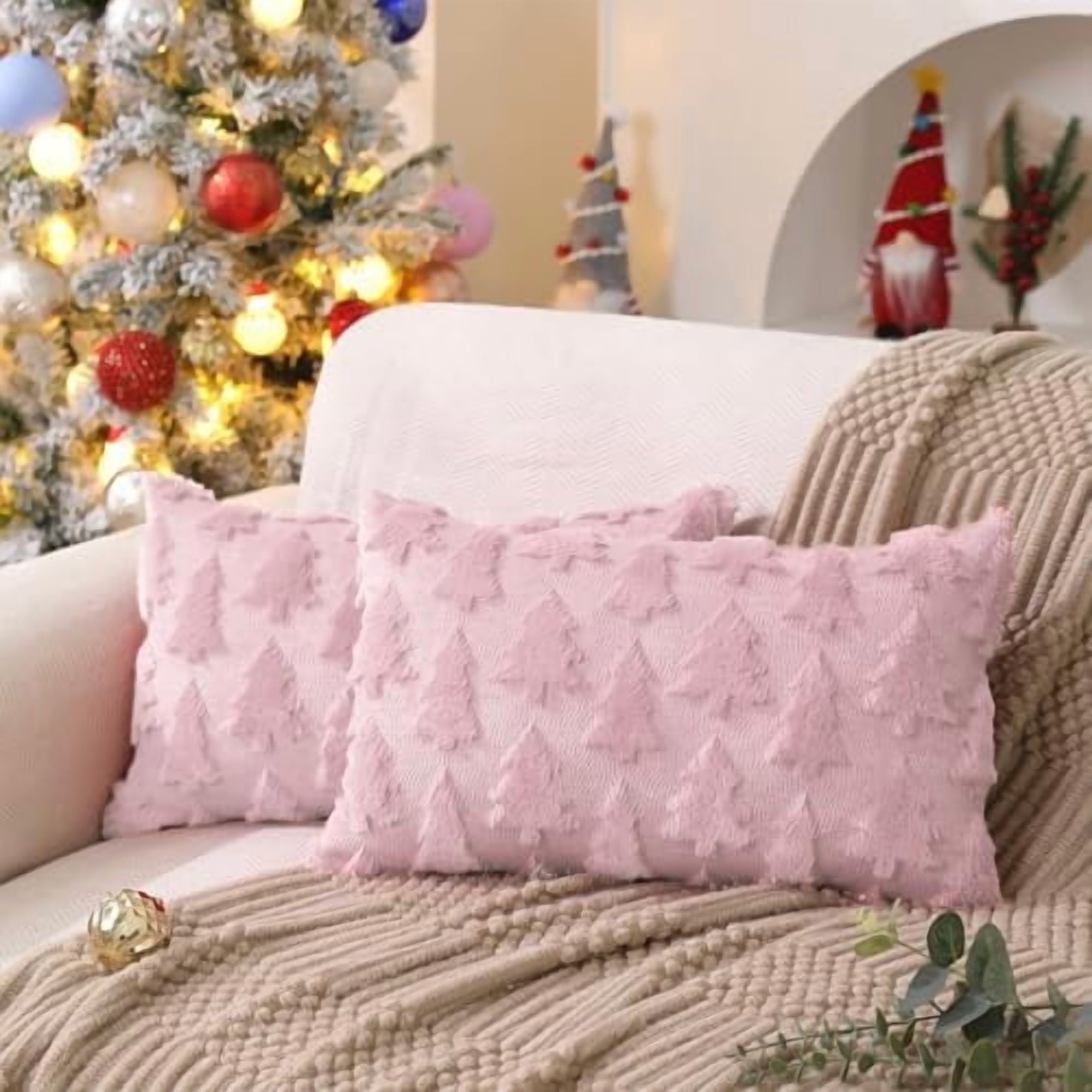 Christmas Tree Pillow Covers 12x20 inch Set of 2 Christmas Decoration ...
